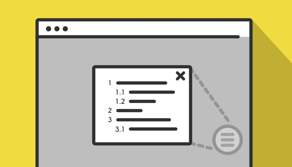 JavaScriptの.querySelectorAll()でページのhタグを取得してモーダルに目次を生成 | DUB DESiGN